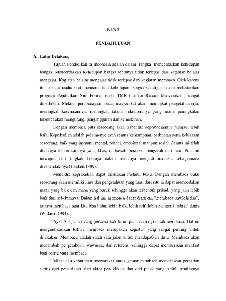 Proposal Pendirian TBM | PDF