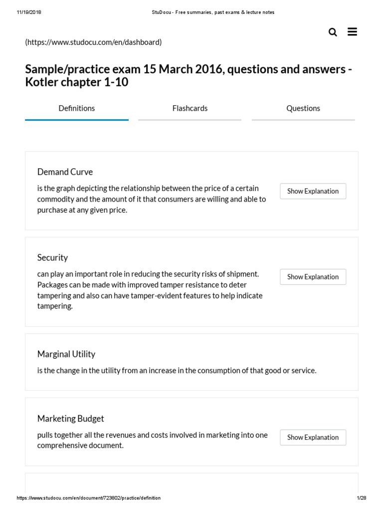 StuDocu - Free Summaries, Past Exams & Lecture Notes PDF | PDF | Market ...