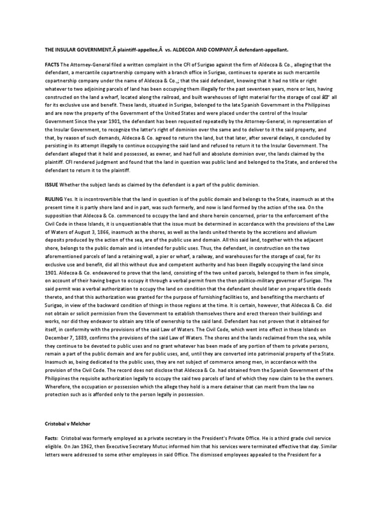 Case Digest Oblicon 2018 | PDF | Lawsuit | Eminent Domain