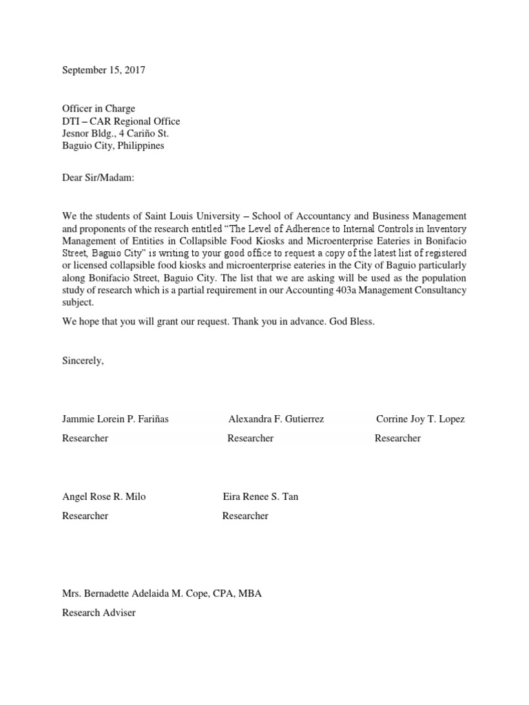 Appendices Letters | PDF | Business | Business (General)