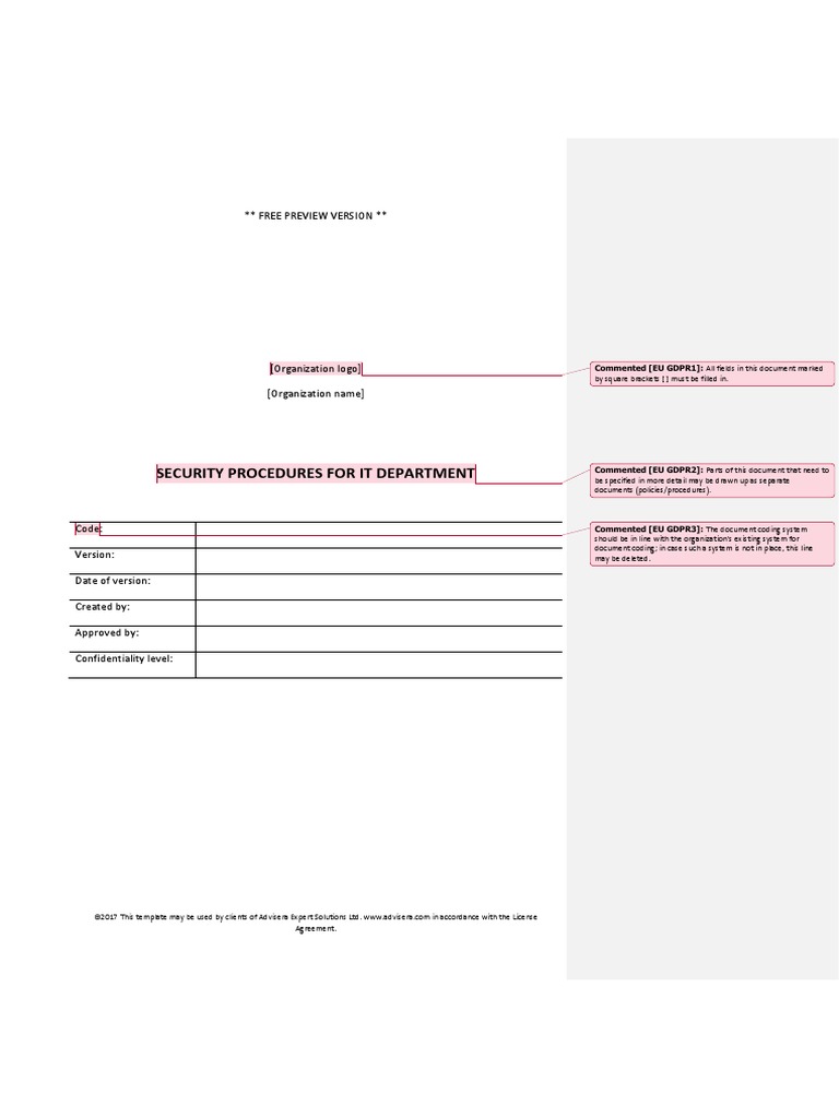 A.12.1 Security Procedures For IT Department Integrated Preview en ...
