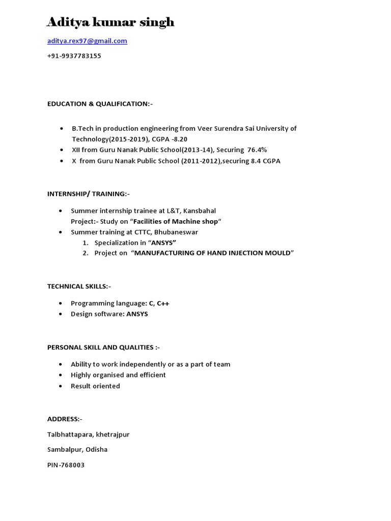 Adi Resume | PDF