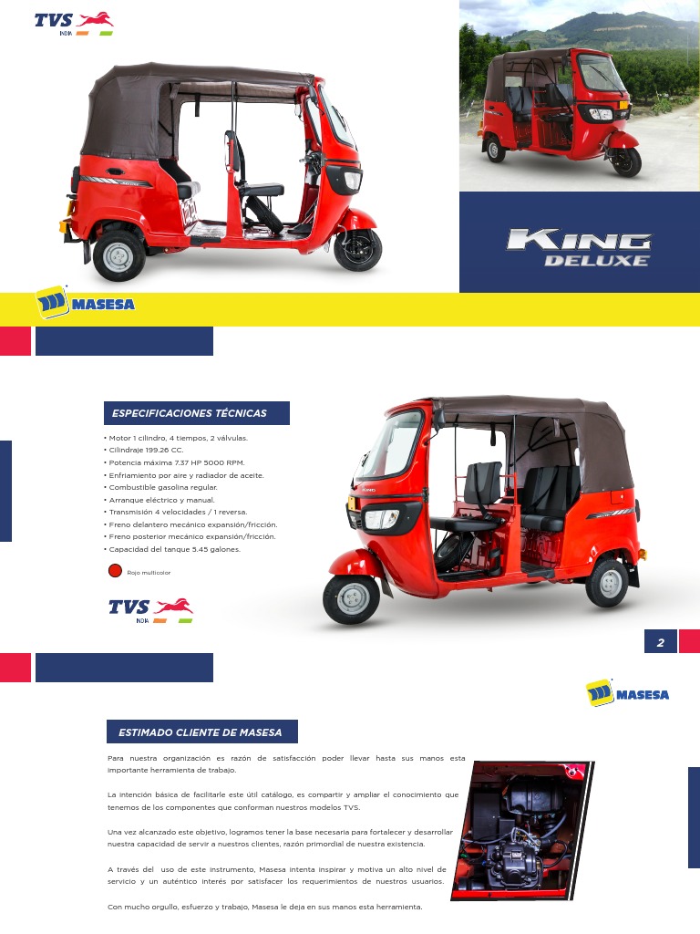 TVS King Deluxe 200 PDF | PDF | Tecnología del motor | Motor de ...
