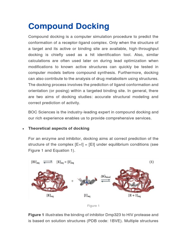 Compound Docking: Theoretical Aspects of Docking | PDF | Docking ...