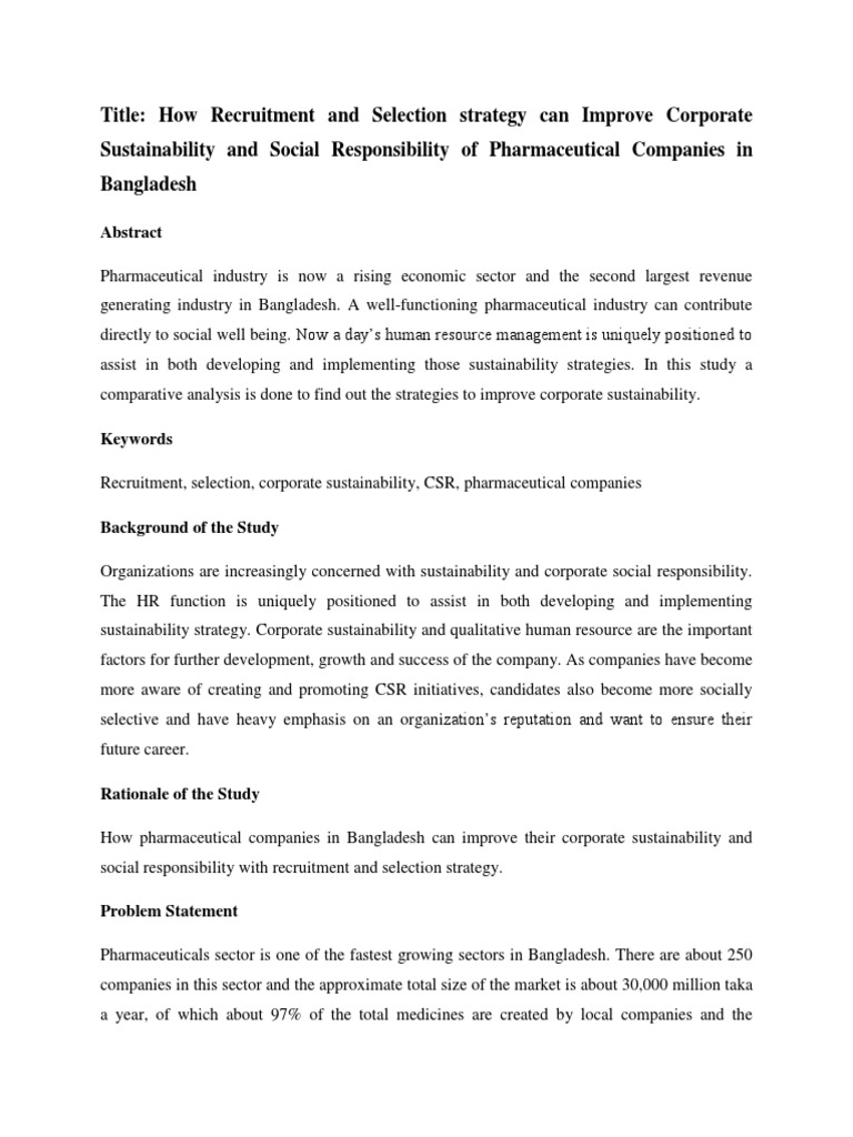 Research Proposal | PDF | Human Resource Management | Corporate Social ...