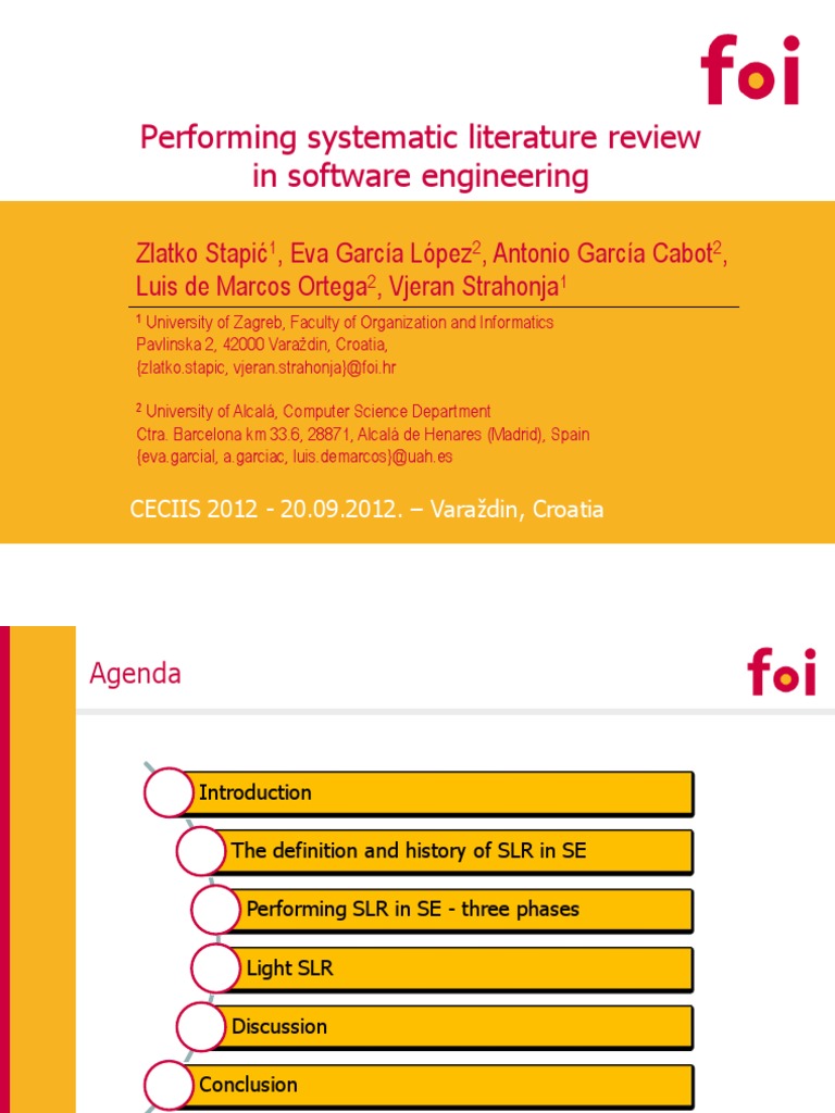 Systematic Literature Review in Software Engineering | PDF | Thesis ...