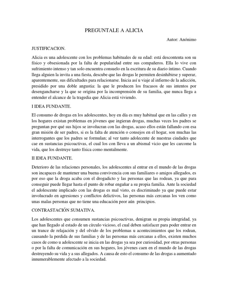 Preguntale A Alicia | PDF | Drogas | Cannabis (Droga)