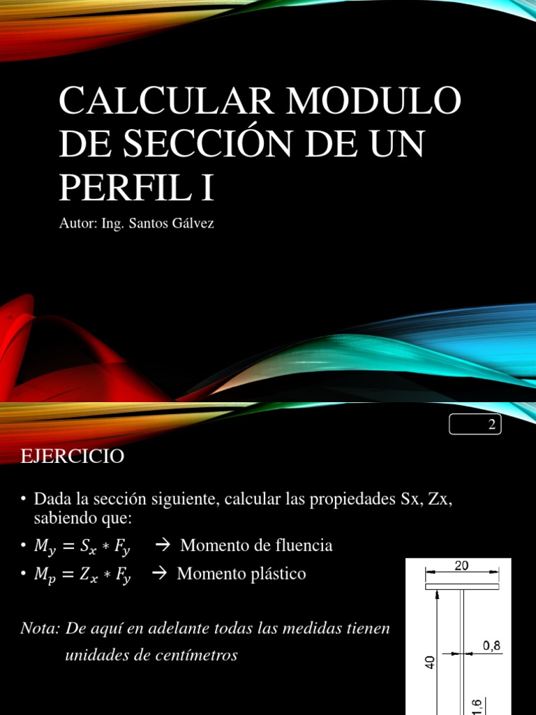 Calcular Modulo de Seccion de Un Perfil PDF | PDF | Estrés (Mecánica ...