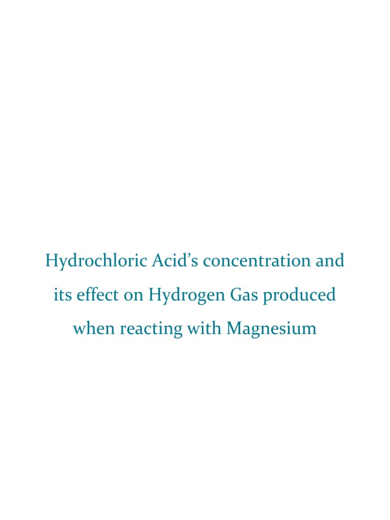 HCL Lab | Download Free PDF | Hydrochloric Acid | Acid