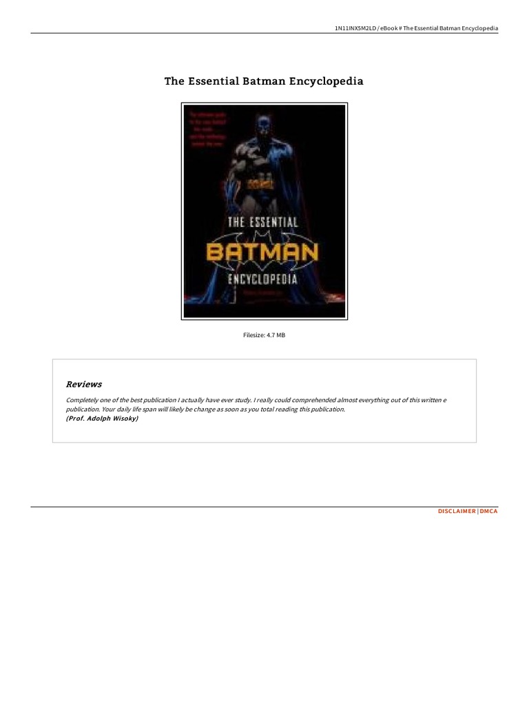 The Essential Batman Encyclopedia PDF | PDF | Batman | Dc Comics