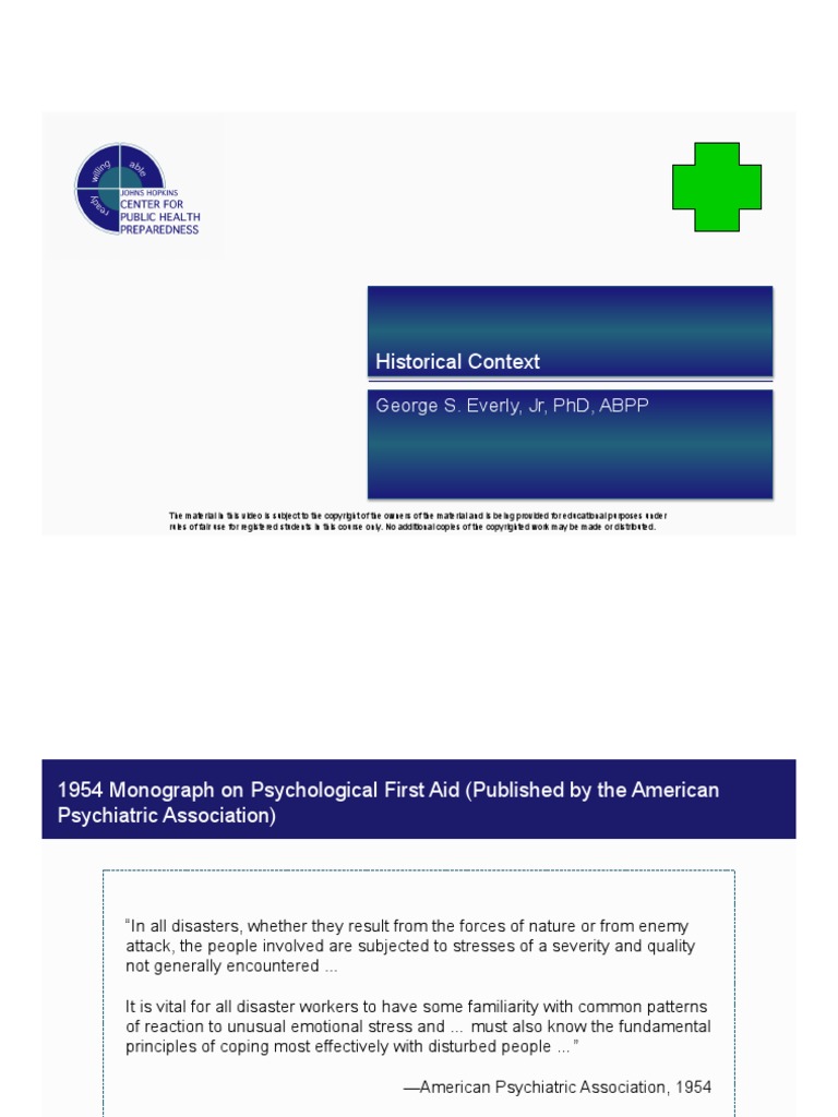 Historical Context: George S. Everly, JR, PHD, Abpp | PDF | Mental ...