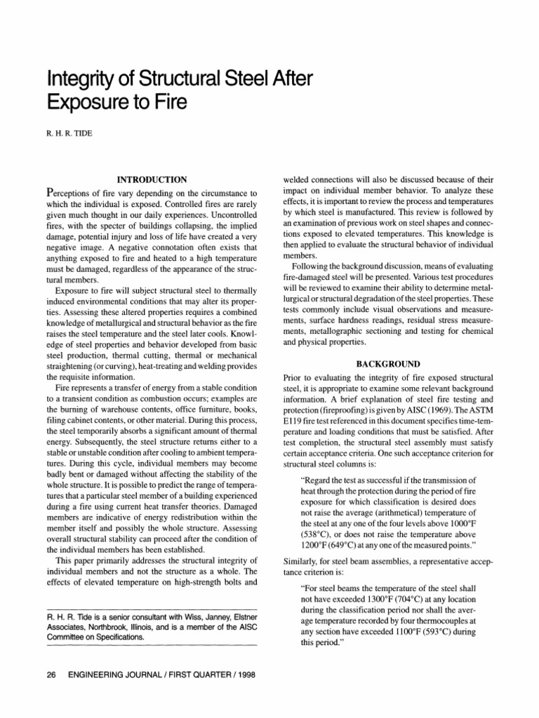 Fire Impact on Structural Steel Integrity | PDF | Buckling | Annealing ...