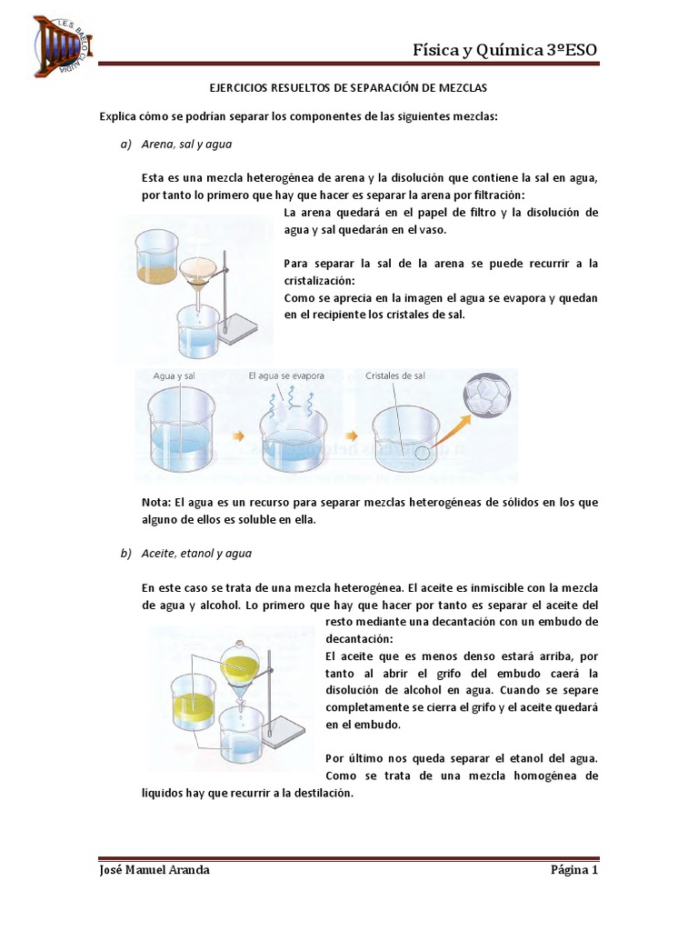 Ejercicios Resueltos Mezclas PDF | PDF | Mezcla | Destilación