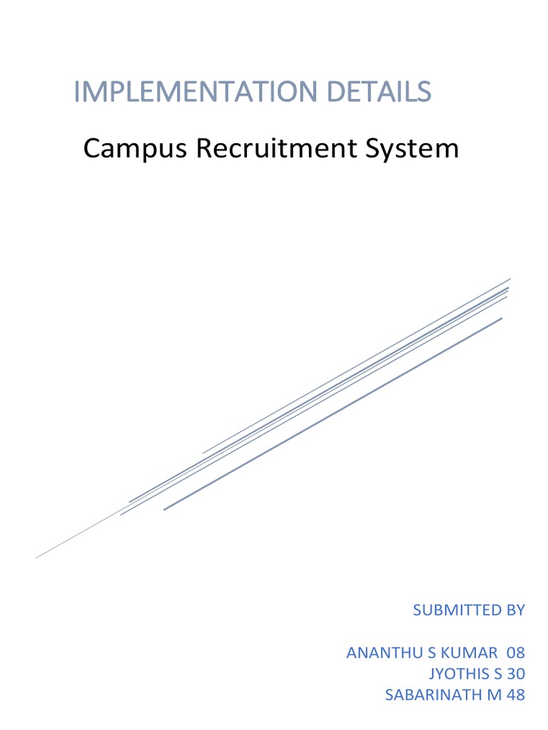 Campus Recruitment System Overview | PDF | Html | Java Script