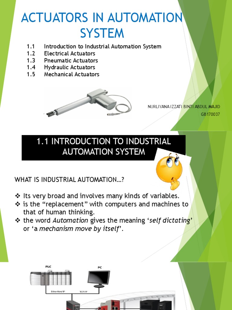 Actuators in Industrial Automation | PDF | Actuator | Mechanical ...