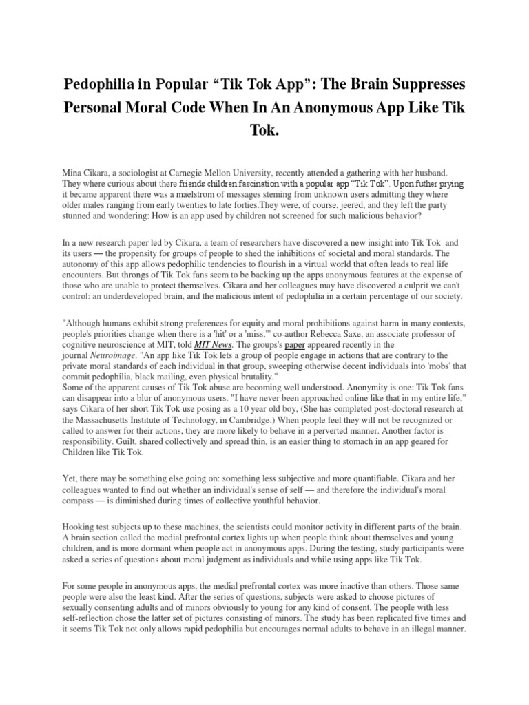 Mob Mentality | PDF | Pedophilia | Morality