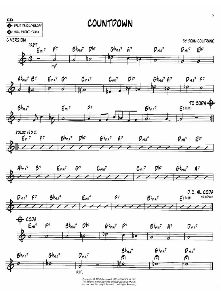 John Coltrane Countdown | PDF