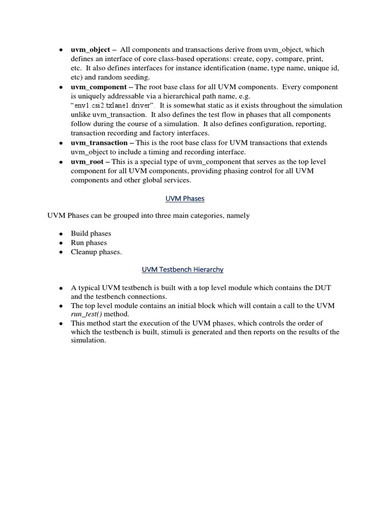 Uvm Phases Run Test Method Pdf Class Computer Programming Method Computer Programming