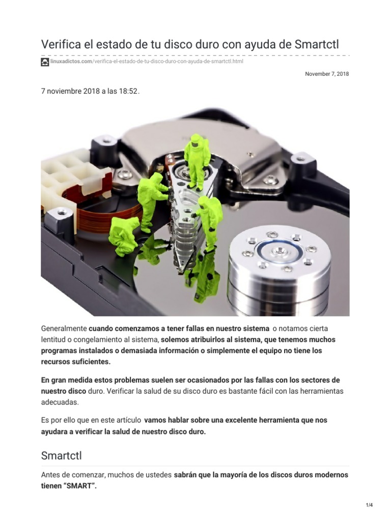 Verifica el estado del disco con Smartctl | PDF | Distribución de Linux | Tecnología de sistema ...