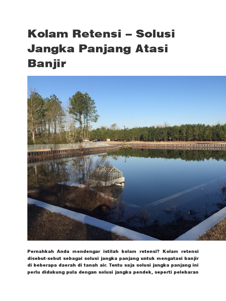 Kolam Retensi | PDF