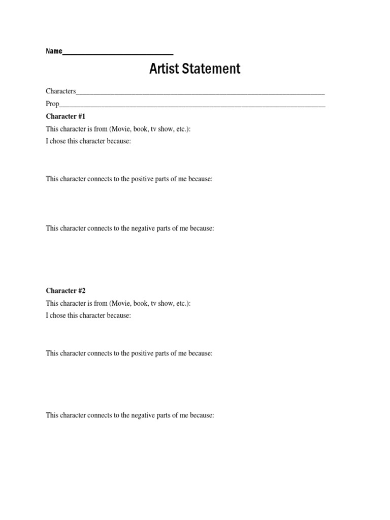 Artiststatementsheet | PDF
