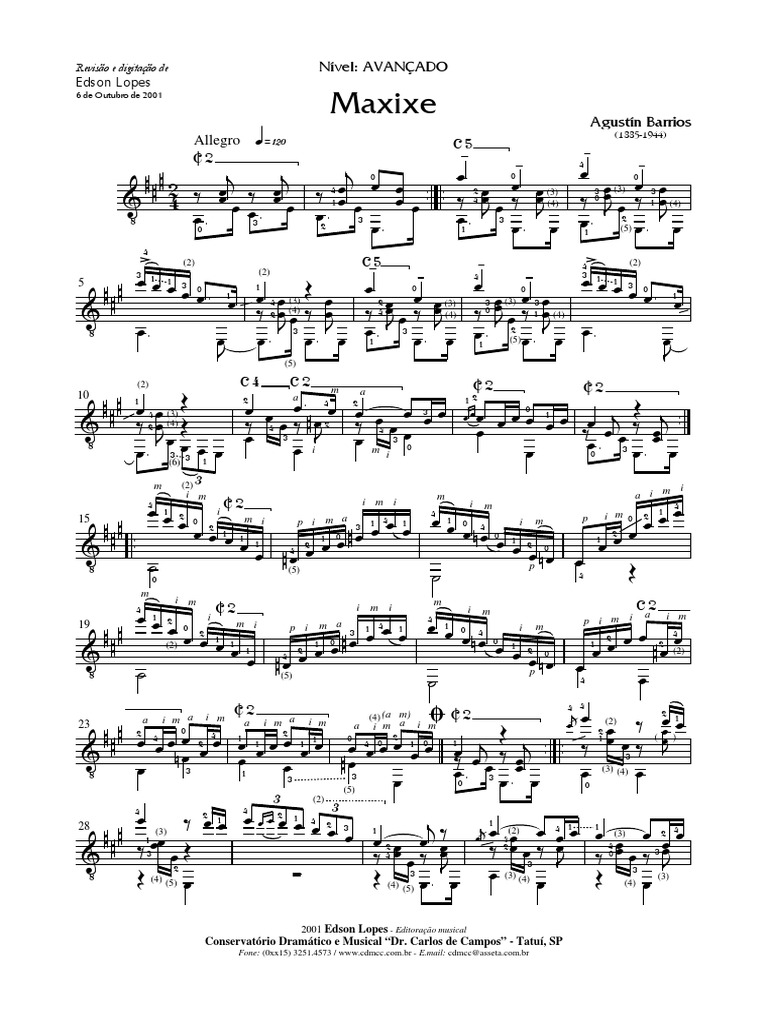 Maxixe-Agustin Barrios PDF | PDF