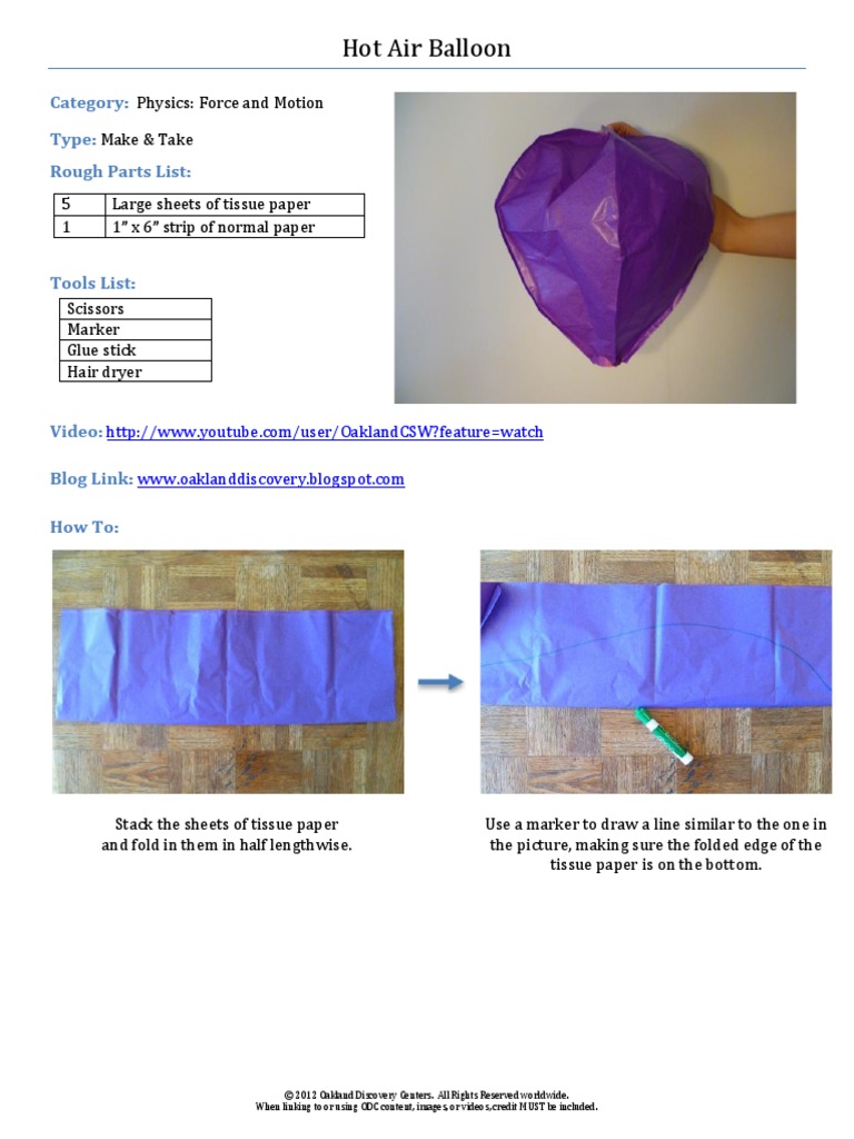 Hot Air Balloon: Category: Type: Rough Parts List | PDF | Gases | Density