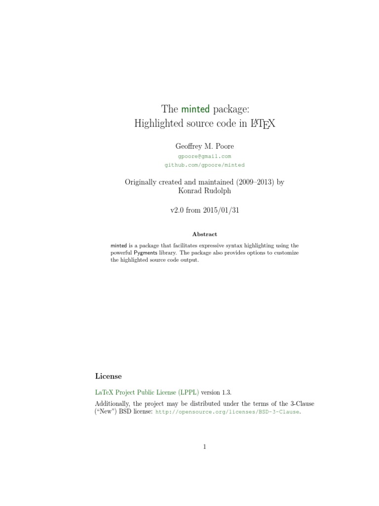 The Minted Package | PDF | Command Line Interface | Python (Programming ...