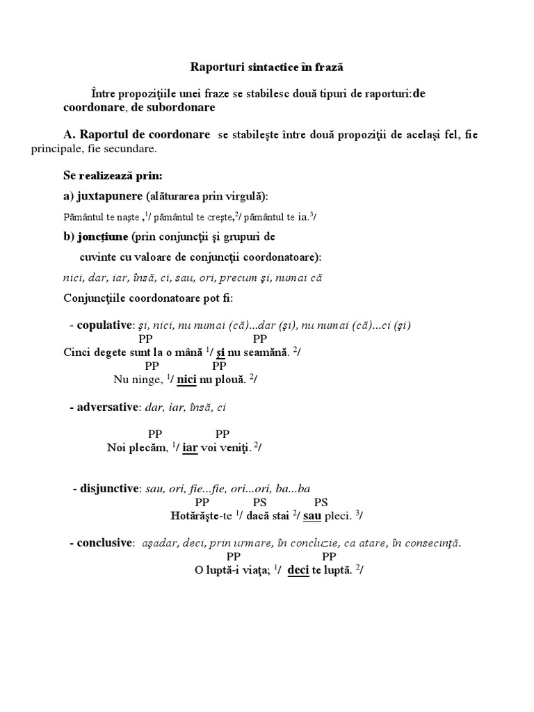 Raporturi Sintactice in Fraza Teorie | PDF