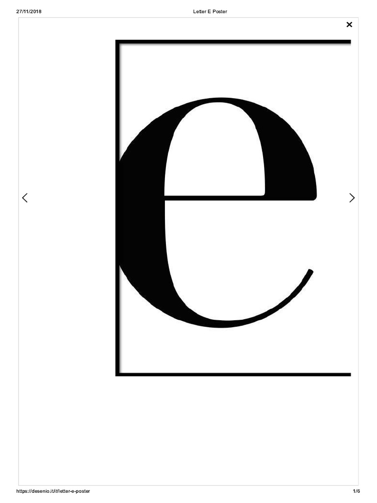 Letter E Poster | PDF