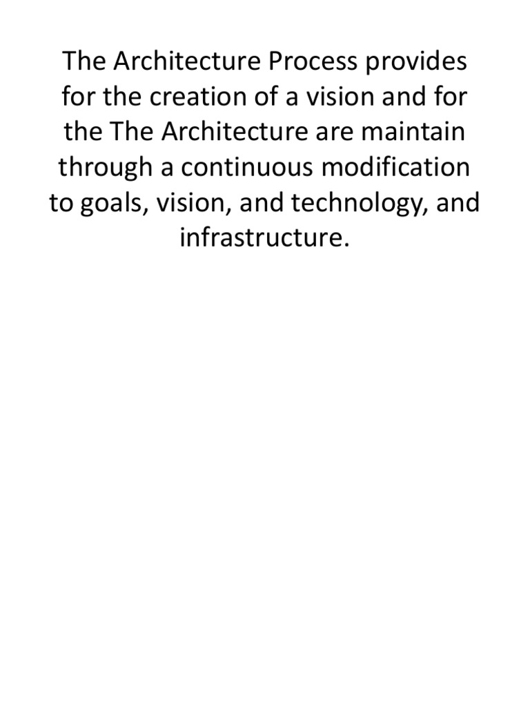 Architecture Process and Vision Management | PDF | Art | Technology ...