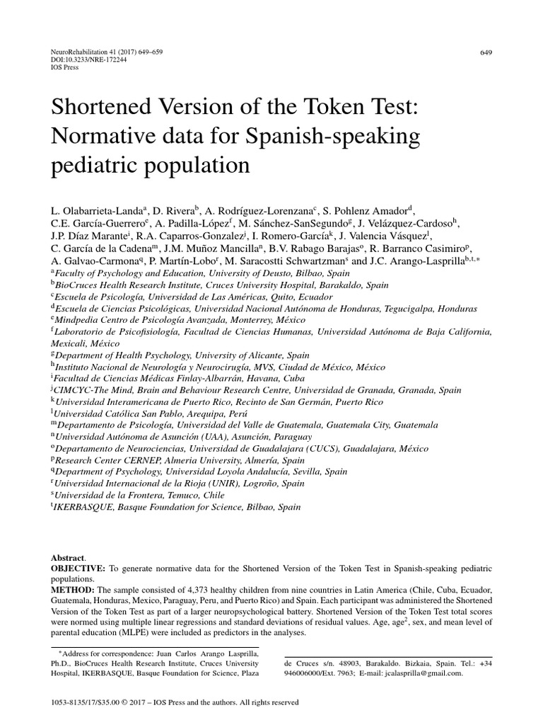 Token Test Normas | PDF | Multicollinearity | Errors And Residuals
