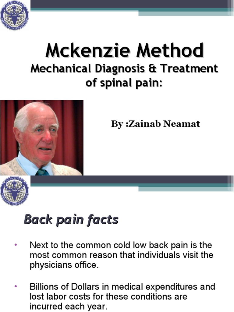 Mckenzie Method | PDF | Pain | Diseases And Disorders