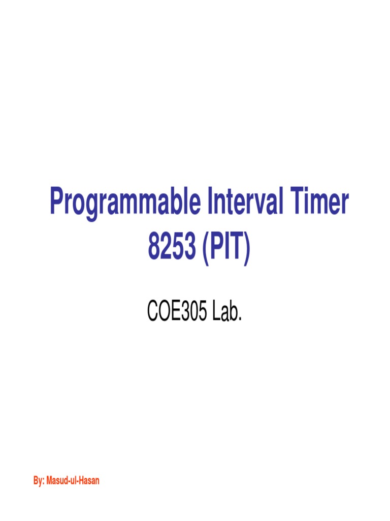 Programmable Interval Timer 8253 Pit Coe305 Lab Pdf Electronic Circuits Digital Technology