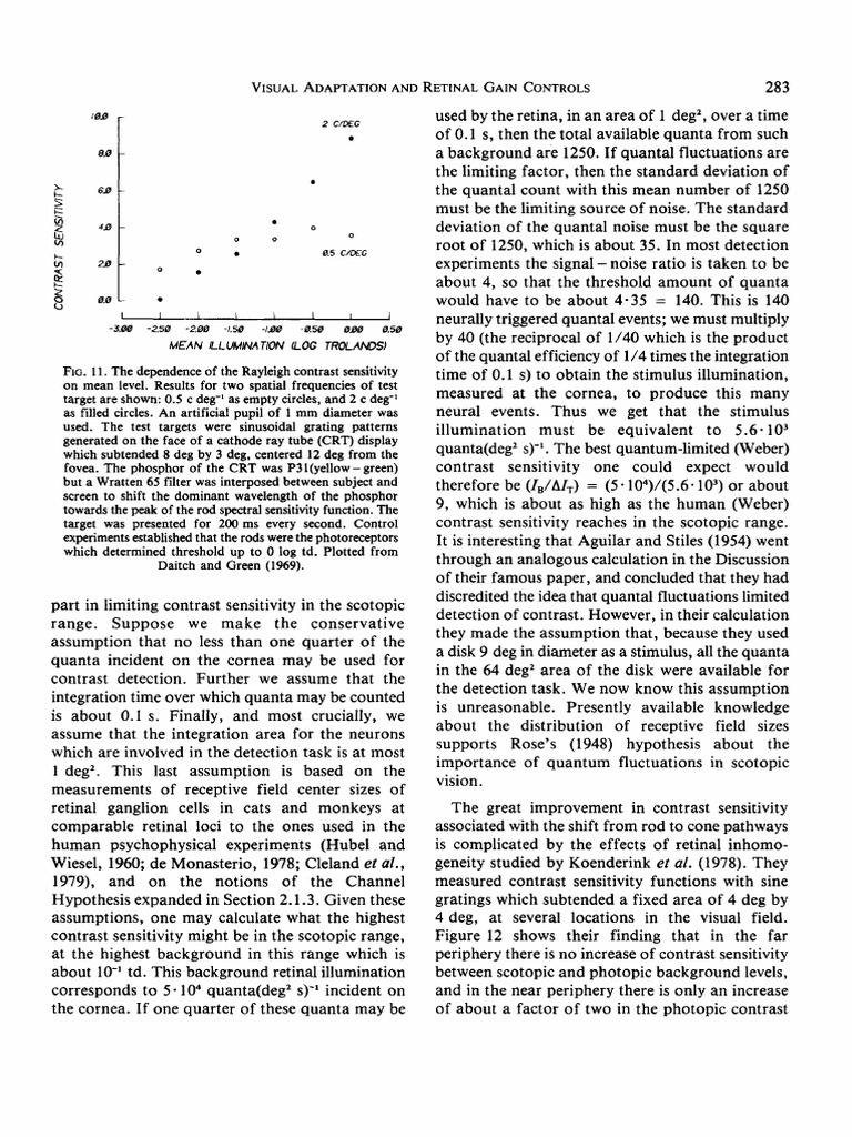 Visual Adaptation and Retinal Gain Controls: Calculating the ...