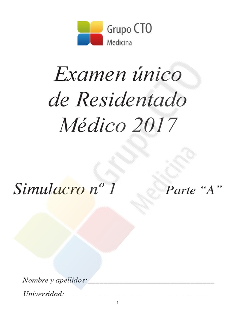 Simulacro Cto 1a | PDF | Rodilla | Asma