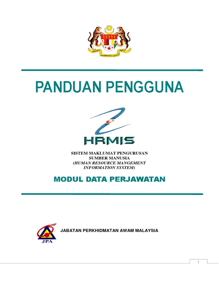 Panduan HRMIS: Modul Perjawatan | PDF