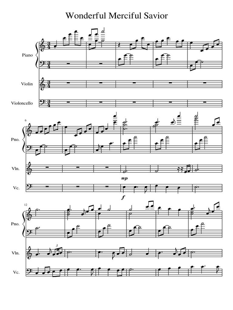 Wonderful Merciful Savior | PDF | Music Technology | Musical Techniques