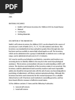 Robson Self-Concept Questionnaire Guide | PDF | Mental Health ...