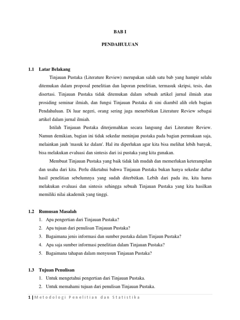 Isi Tinjauan Pustaka | PDF