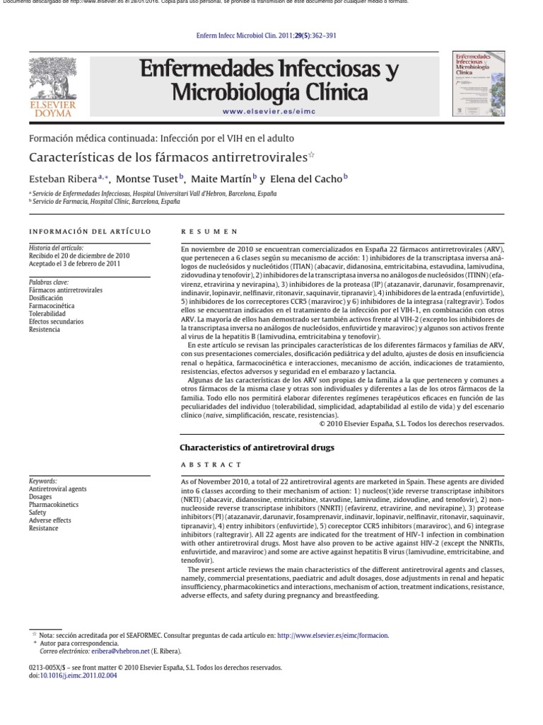 Vih Targa Fármacos | PDF | Farmacia | Farmacología