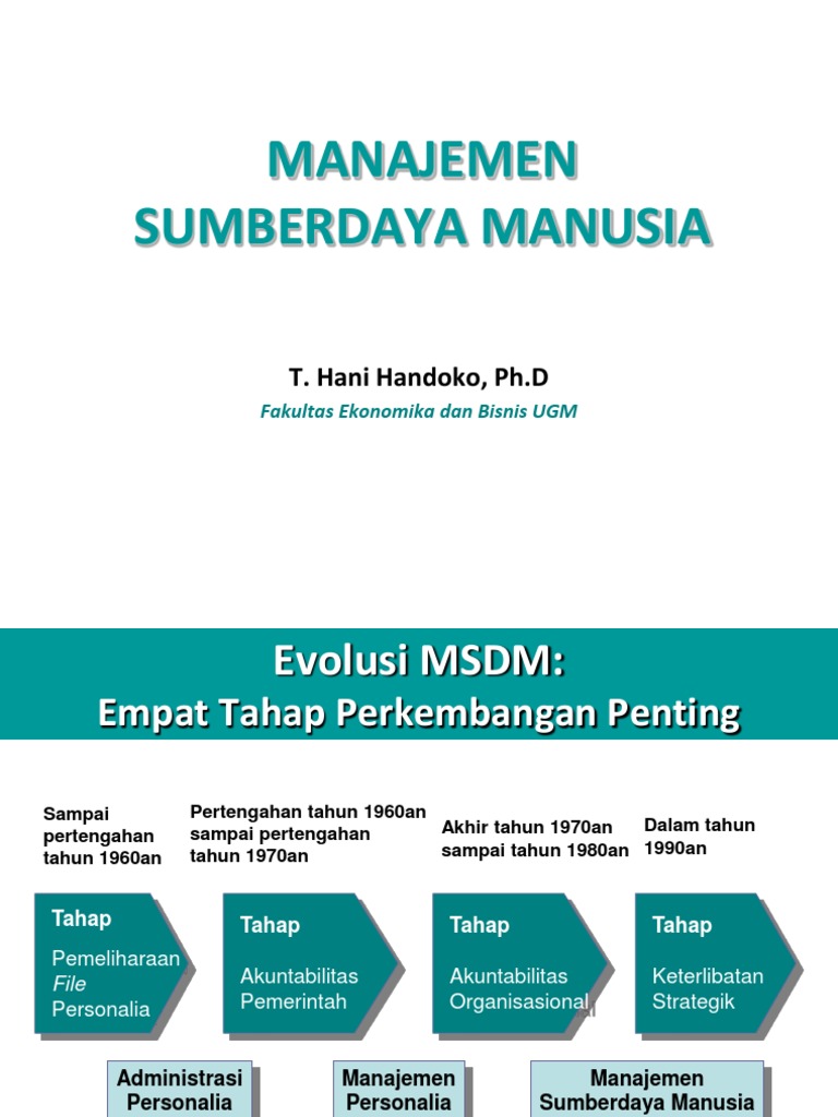 MSDM Hani Handoko | PDF