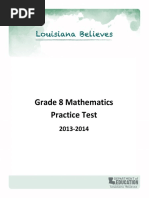 Grade 7 Math Practice Test | PDF | Multiple Choice | Area