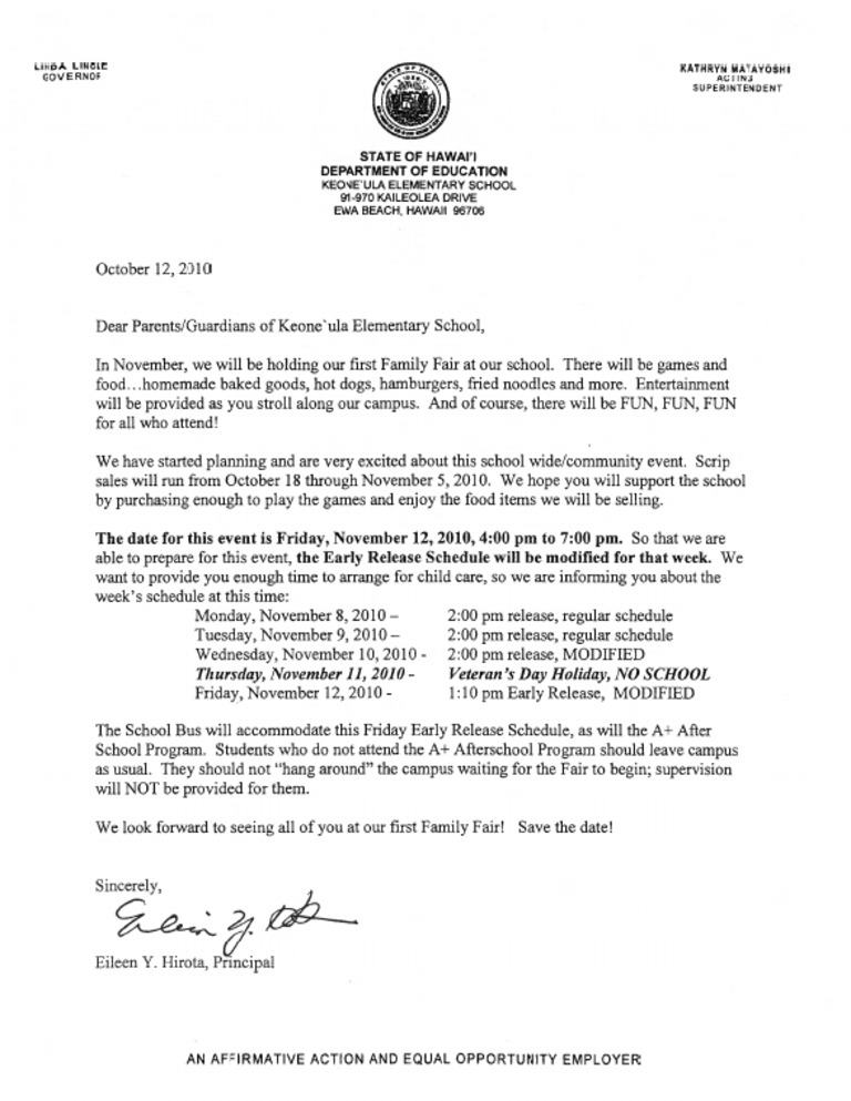 Fun Fair Letter | PDF