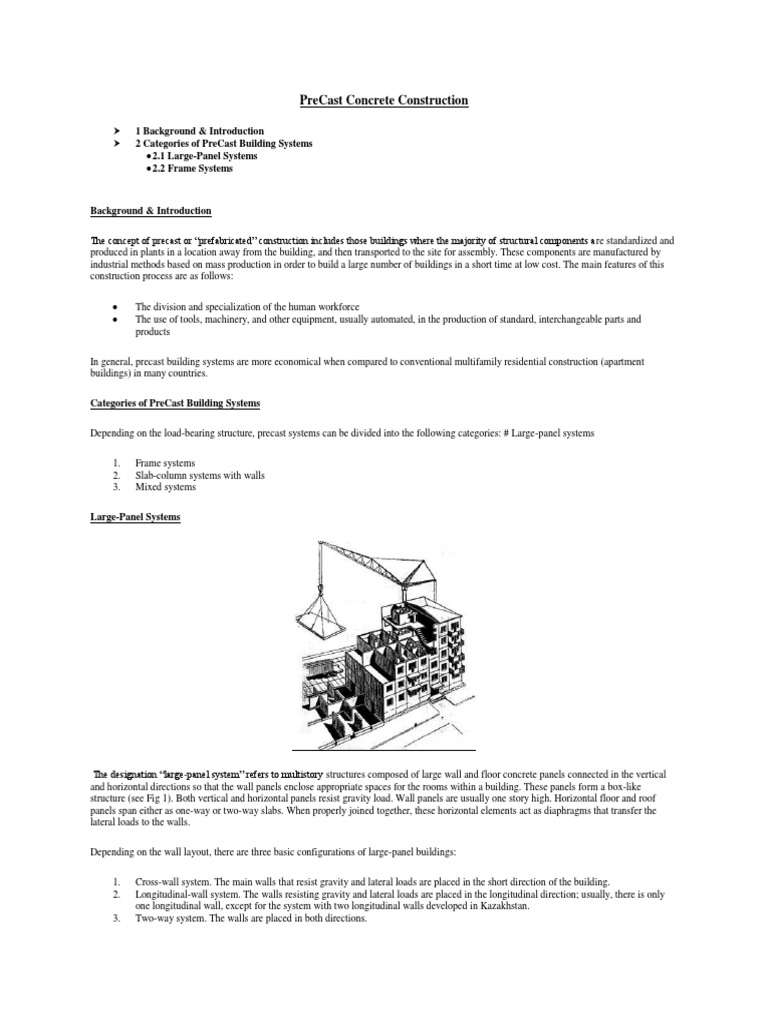 PreCast Concrete Construction | PDF | Wall | Precast Concrete