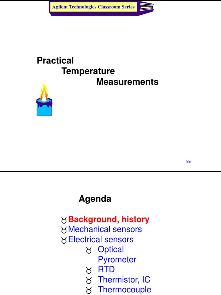 Practical Temperature Measurements: Agilent Technologies Classroom ...