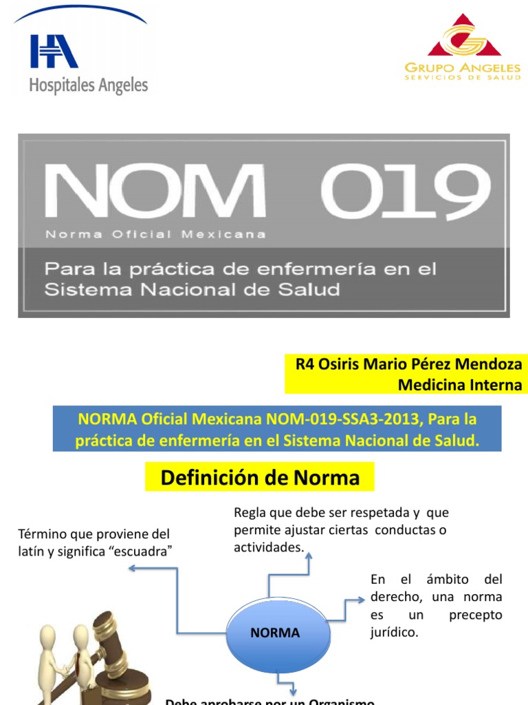 Tema 7. NOM 019. para La Practica de Enfermeria en Sistema de Salud ...