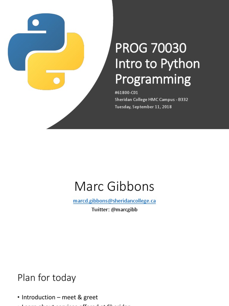 Lesson 1 - Intro To Python Lesson | PDF | Python (Programming Language ...