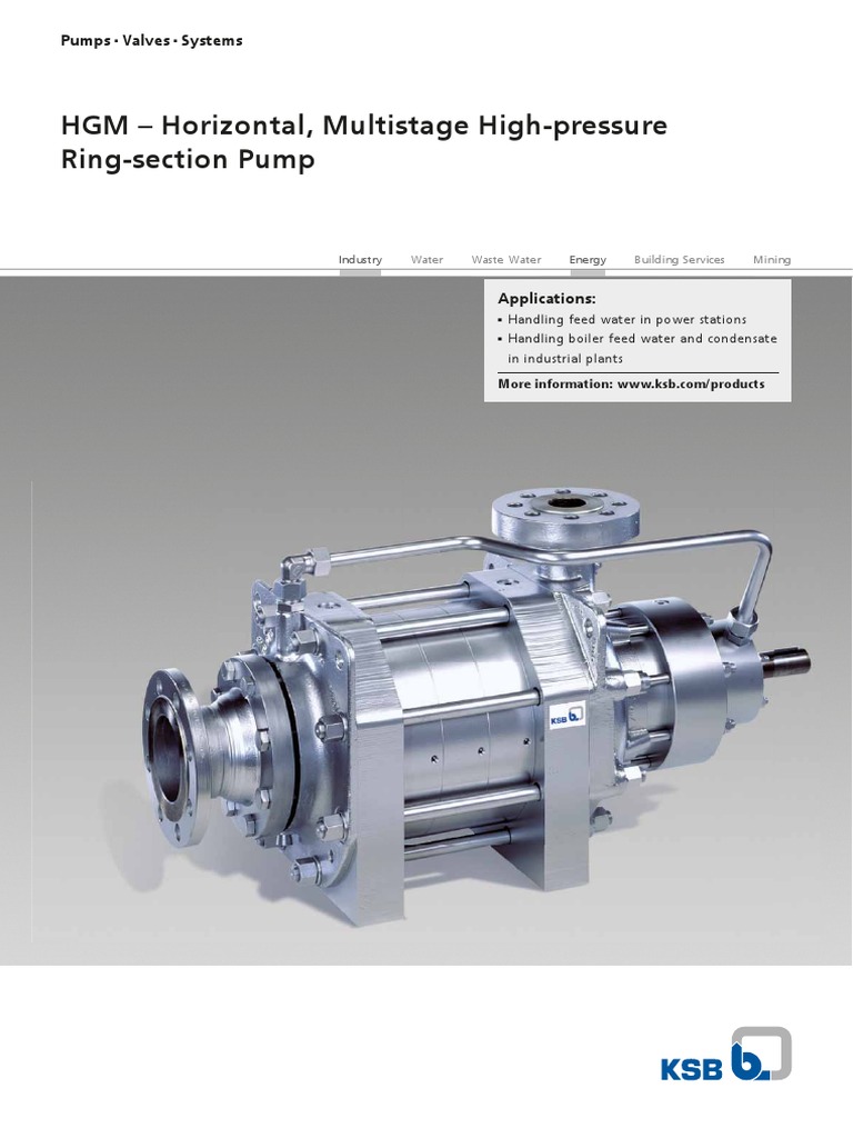 Bomba Ksb -- Hgm | Pump | Chemical Engineering
