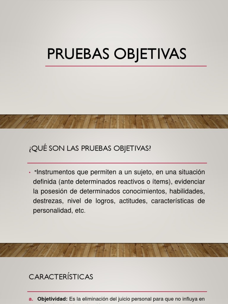Pruebas Objetivas | PDF